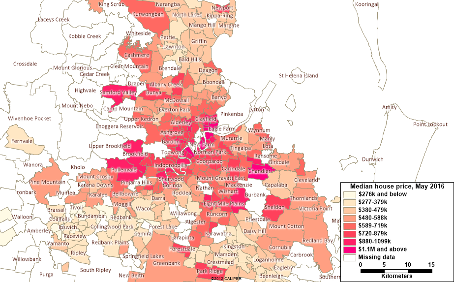 Heat map of Brisbane metro property prices – big opportunities in the ...